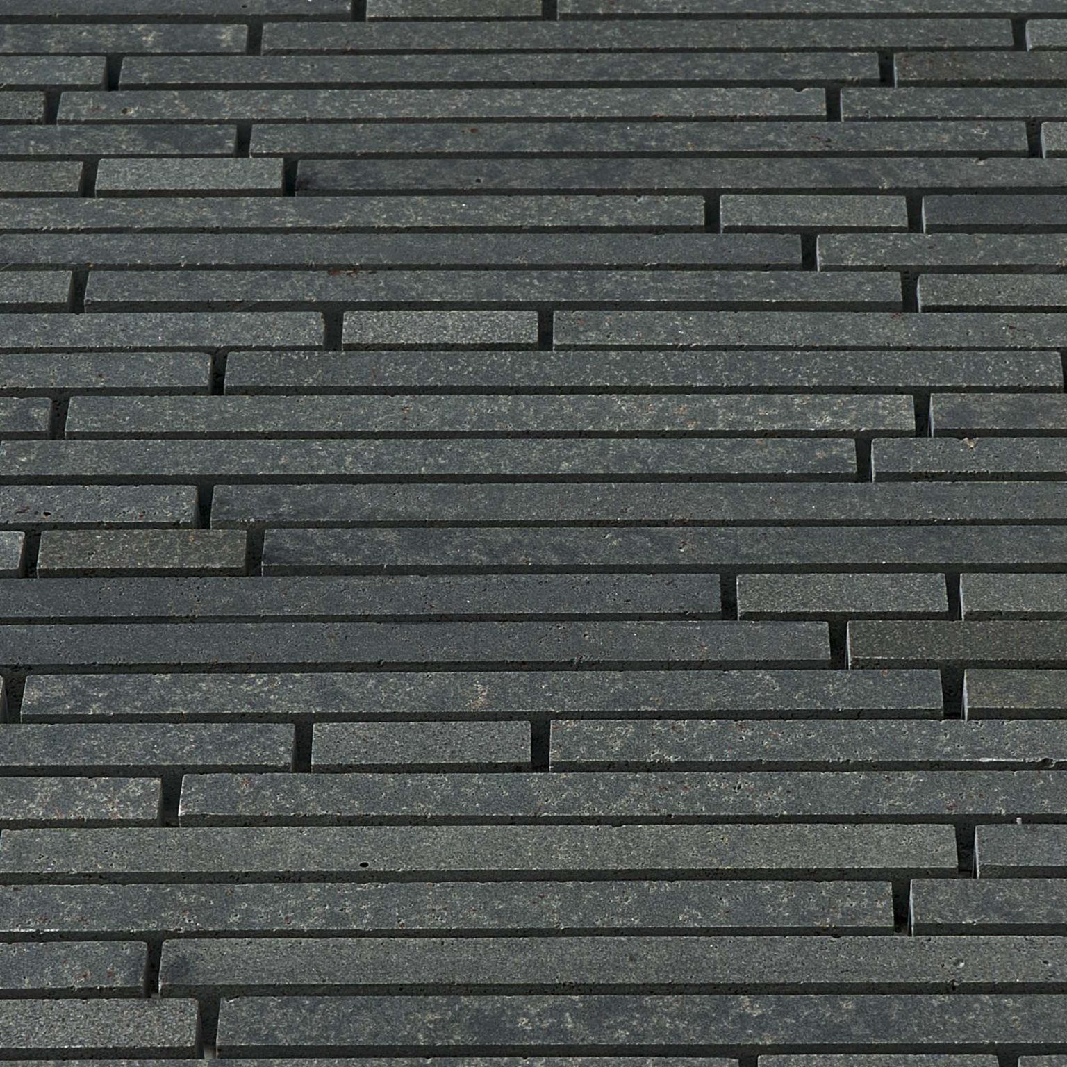 Volcano Random Strips Honed Mosaic - Patara Stone