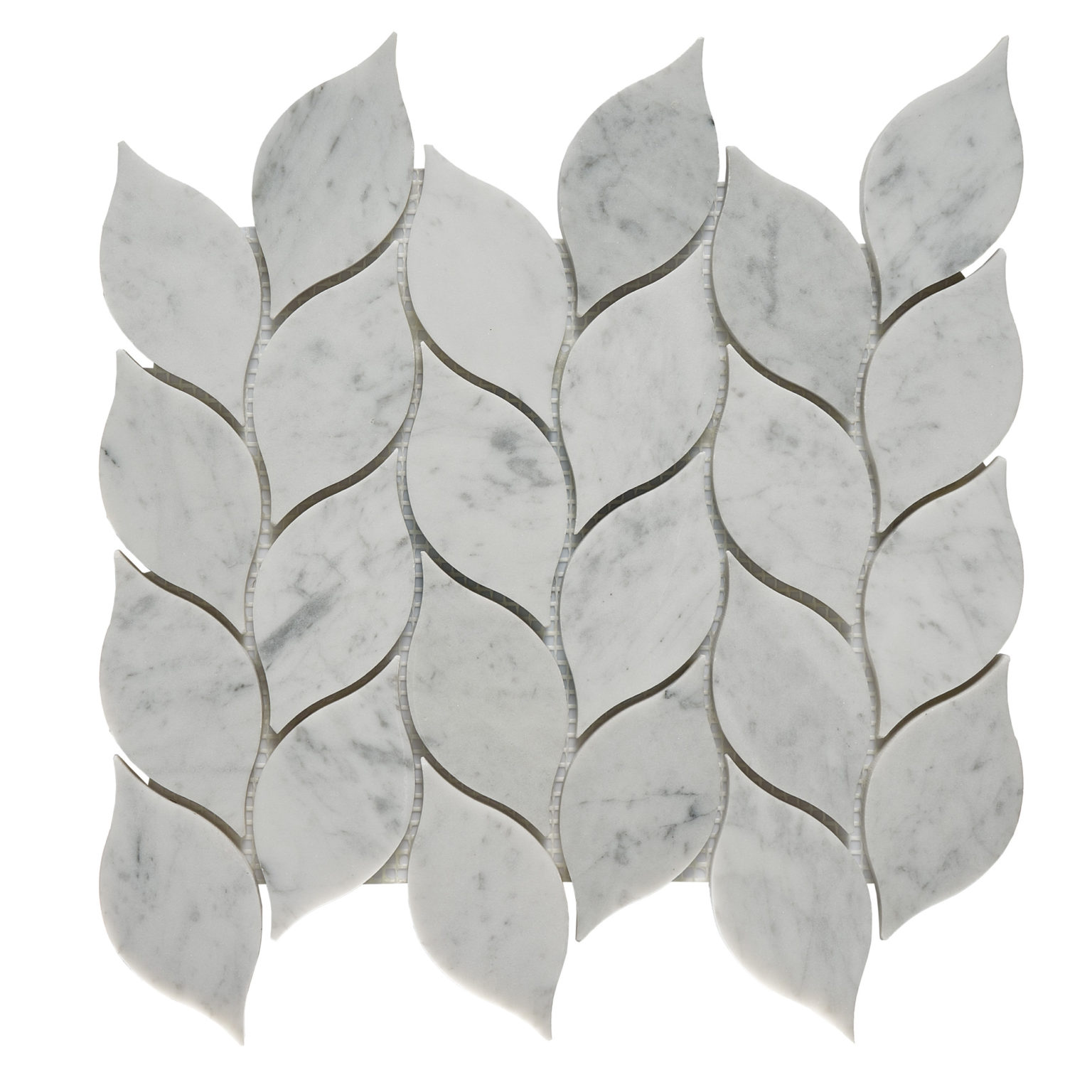 Carrara White Leaf Mosaic - Polished - Patara Stone