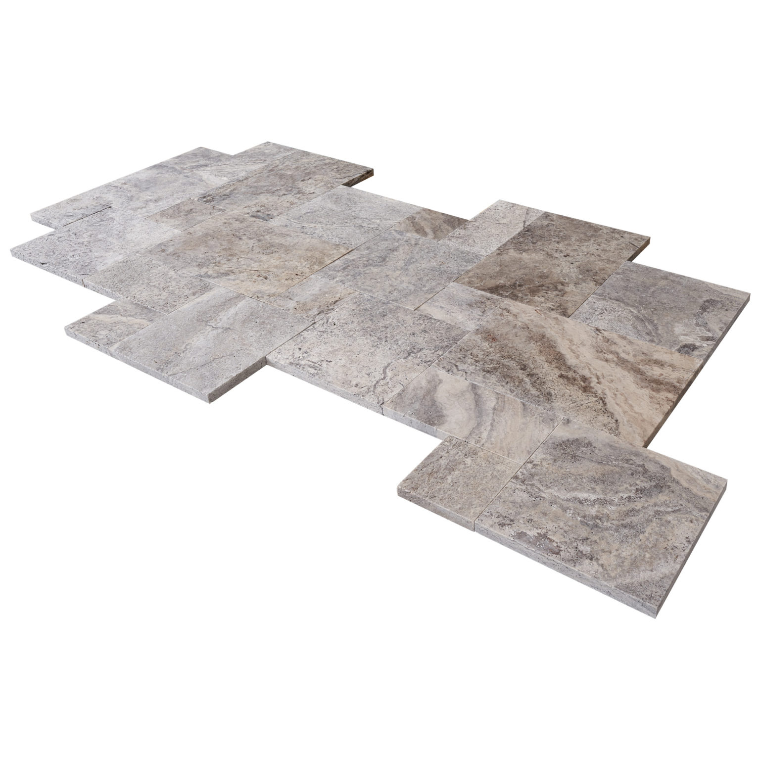 Silver Paver French Pattern Tumbled 3 cm - Patara Stone