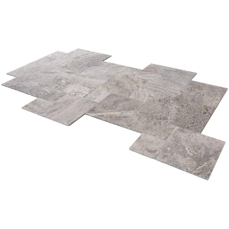 Silver French Pattern Tumbled Tile - Patara Stone