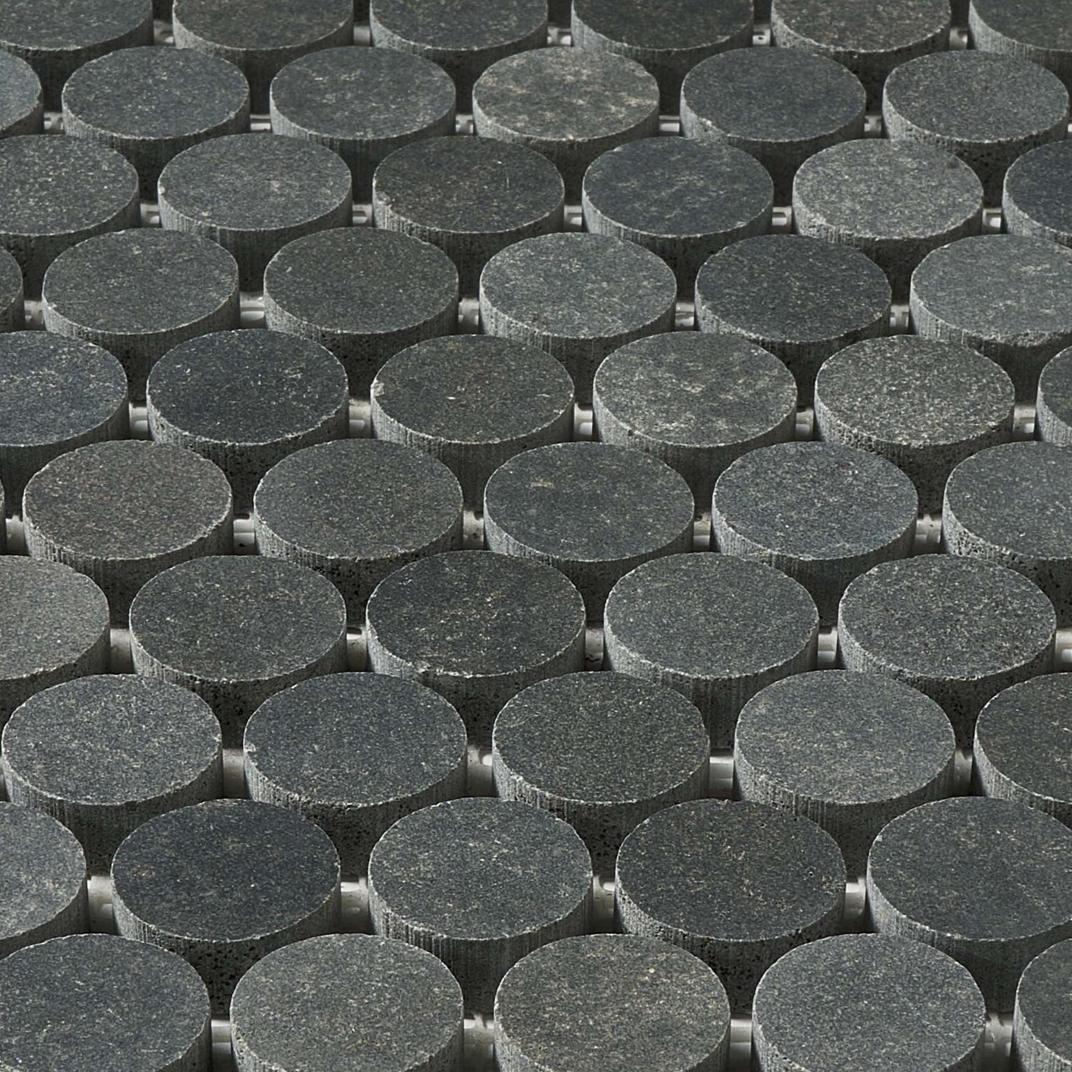 Volcano Penny Round Honed Mosaic - Patara Stone