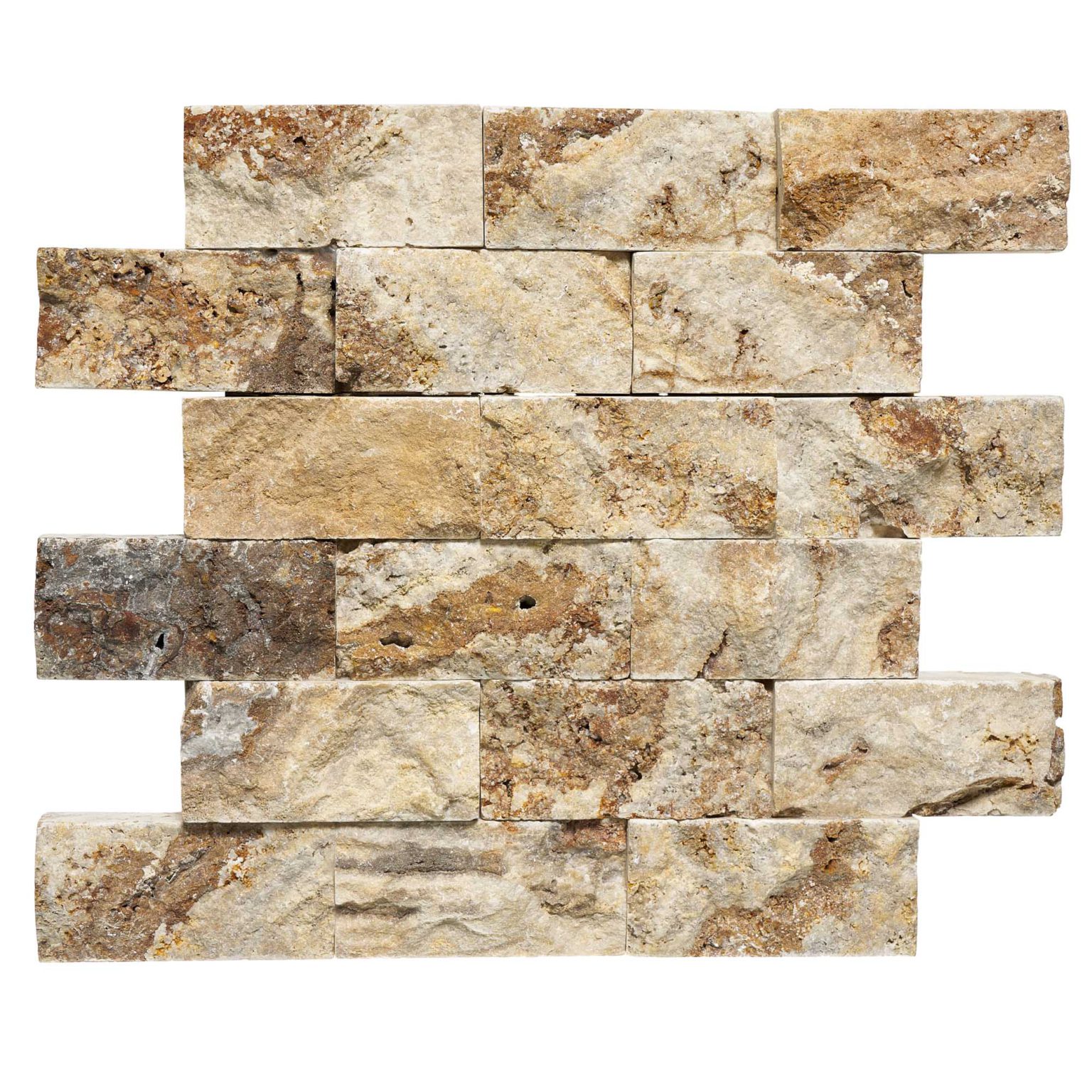Scabos Split Face 2x4 Mosaic - Patara Stone