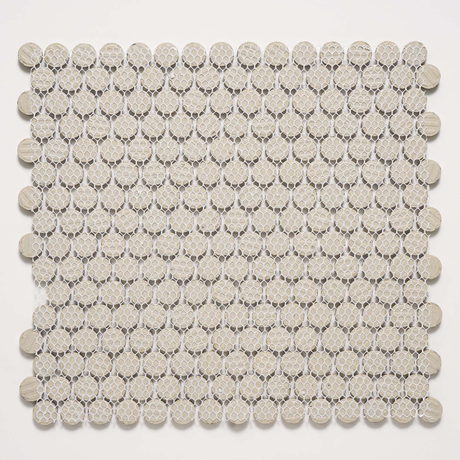 Riva White 1 Inch Penny Round Matte - Patara Stone