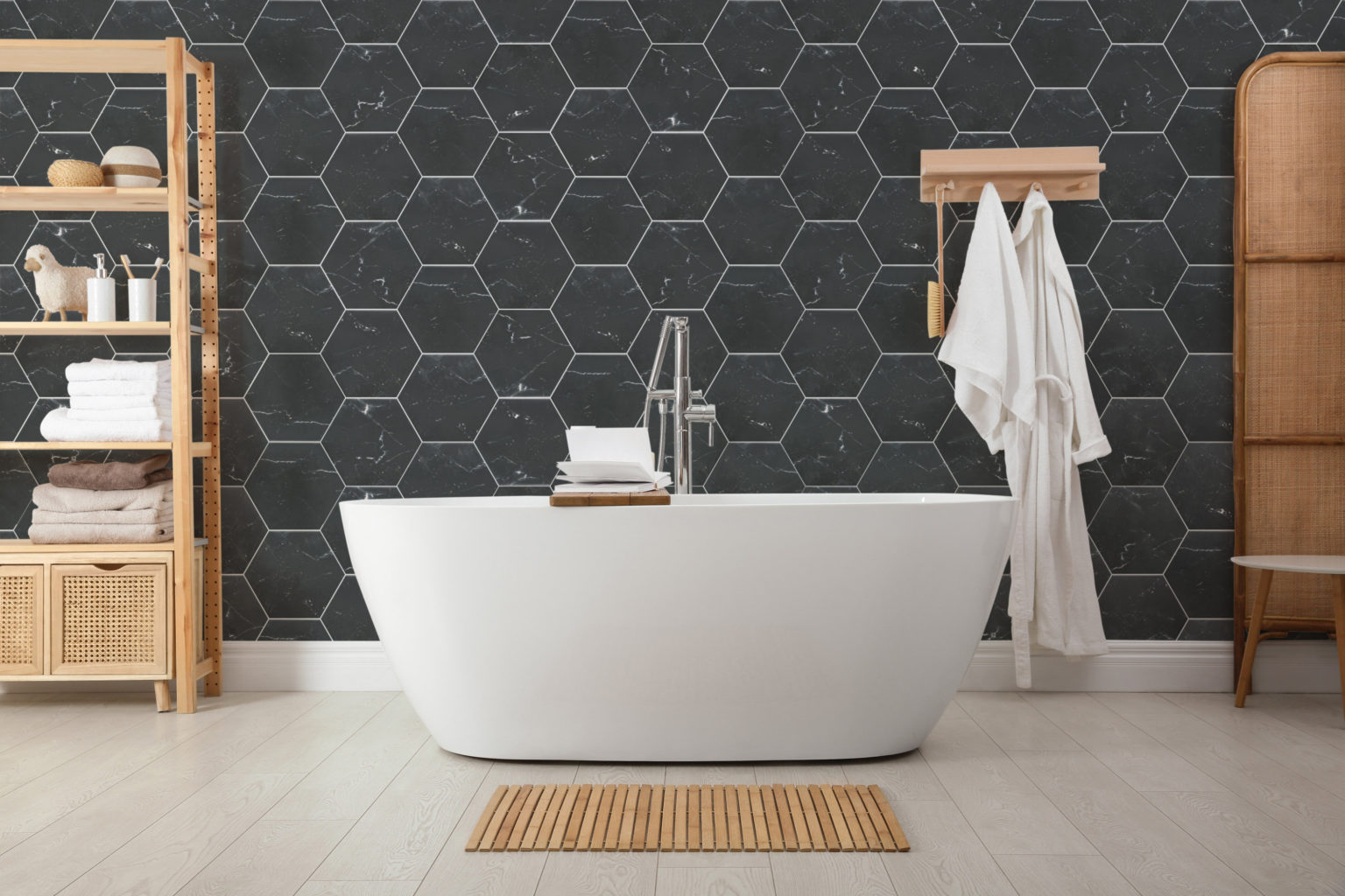 Solid 10 Inch Hexagon White - Patara Stone