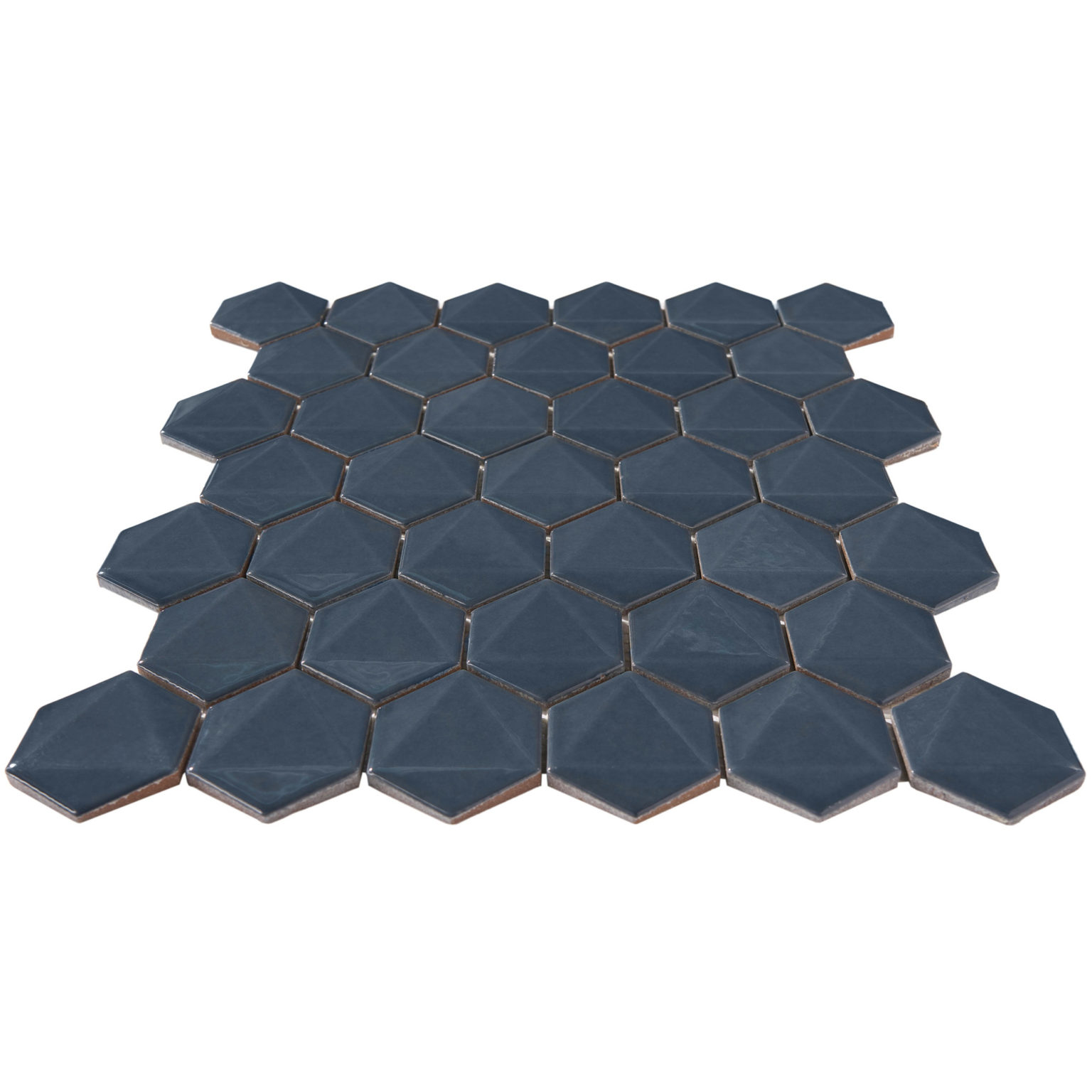 3D Hexagon 2 inch Mosaic Slate Blue - Patara Stone