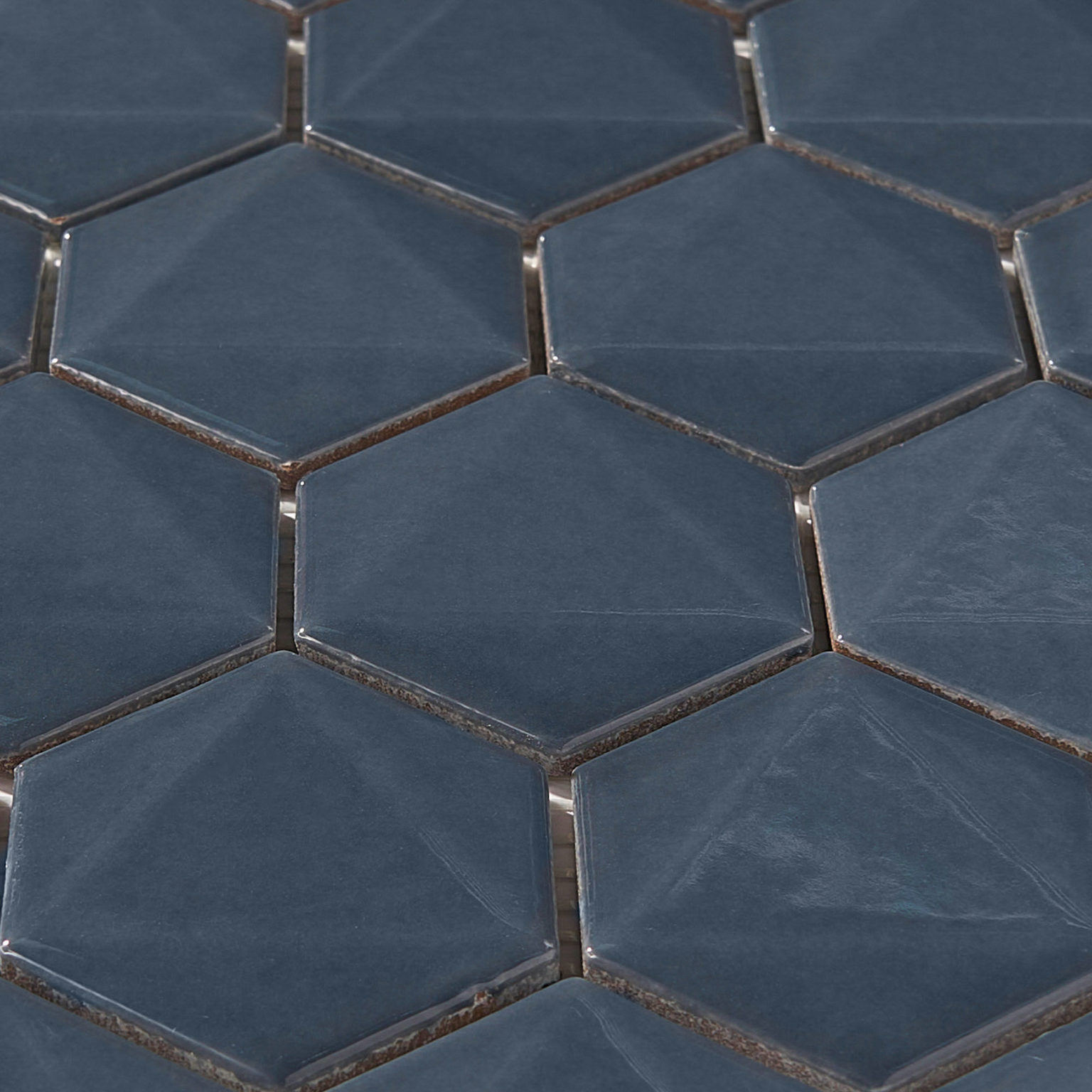 3D Hexagon 2 inch Mosaic Slate Blue - Patara Stone