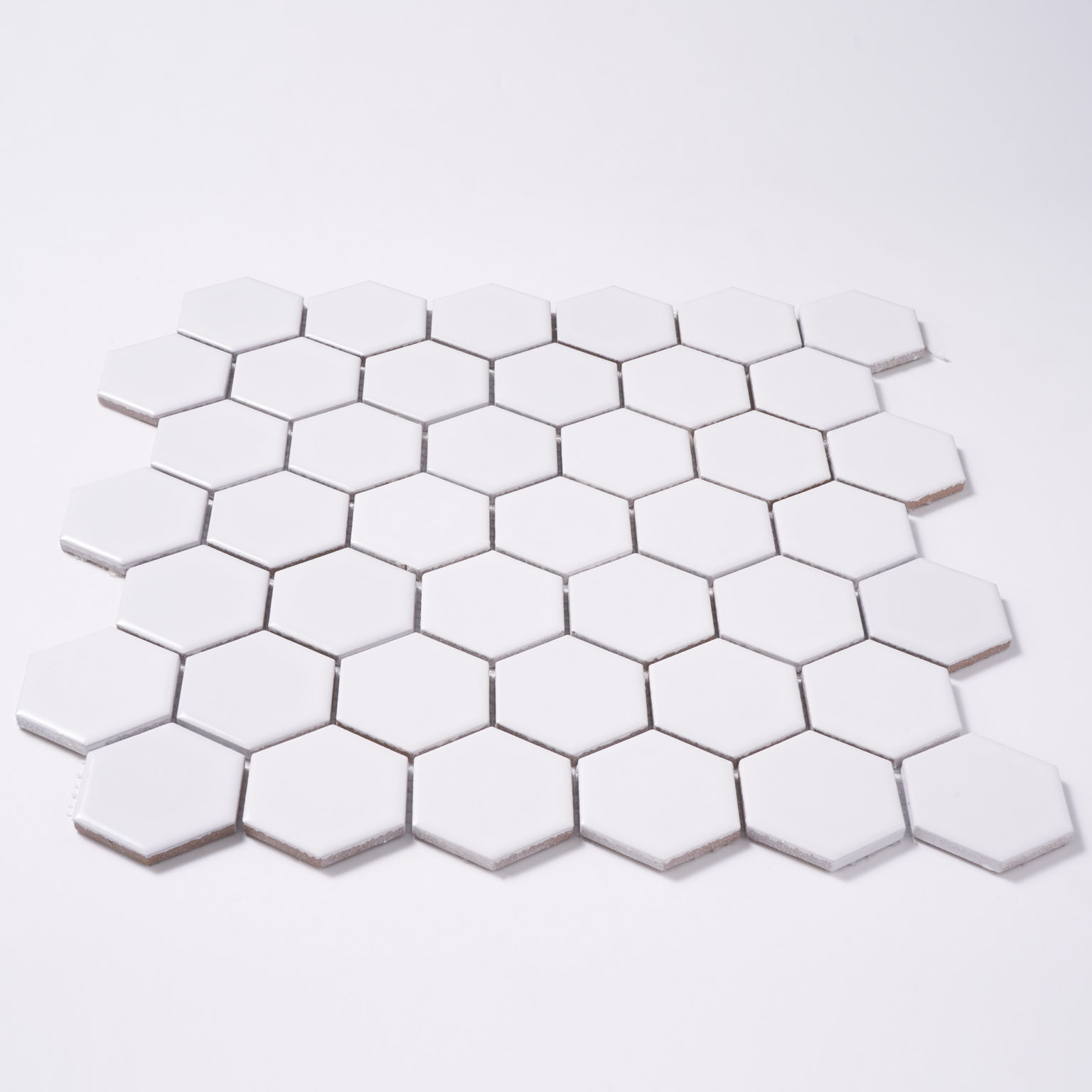 2 inch Hexagon Snow Glossy - Patara Stone