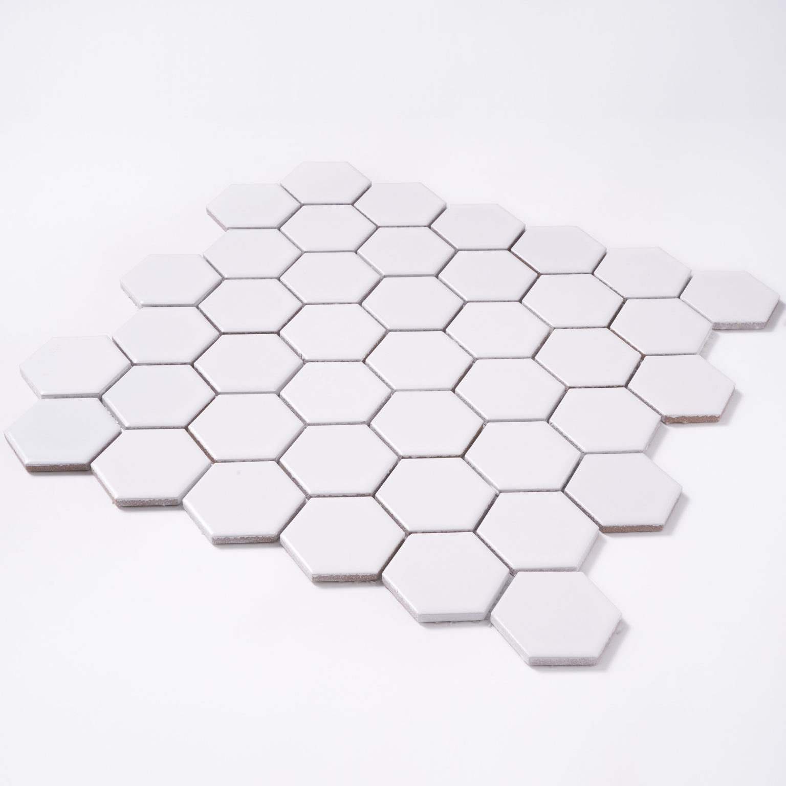 2 inch Hexagon Snow Glossy - Patara Stone