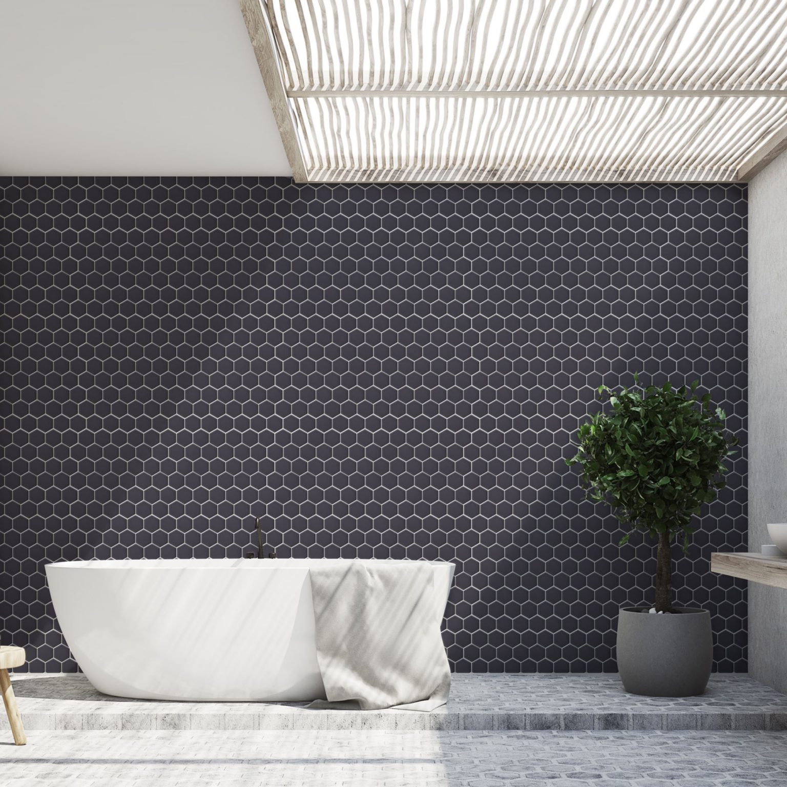 Elongated Hexagon Timber - Patara Stone