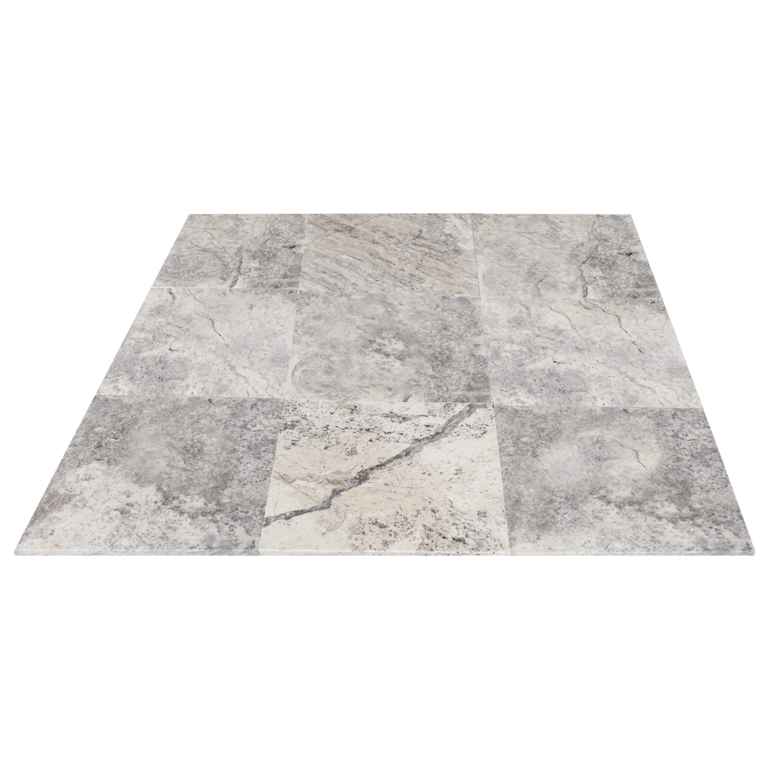 Silver 18x18 Tumbled Tile - Patara Stone