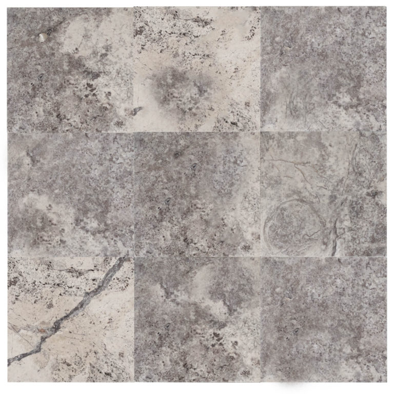 Silver 18x18 Tumbled Tile - Patara Stone